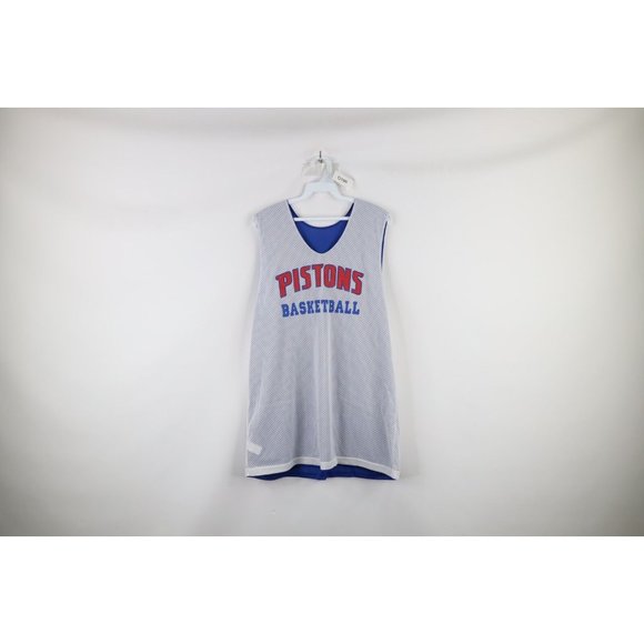 Vintage | Shirts | Vintage Nba Mens Large Reversible Spell Out Detroit ...